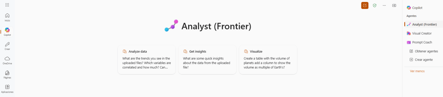 Copilot Analyst y Copilot Researcher ya disponibles