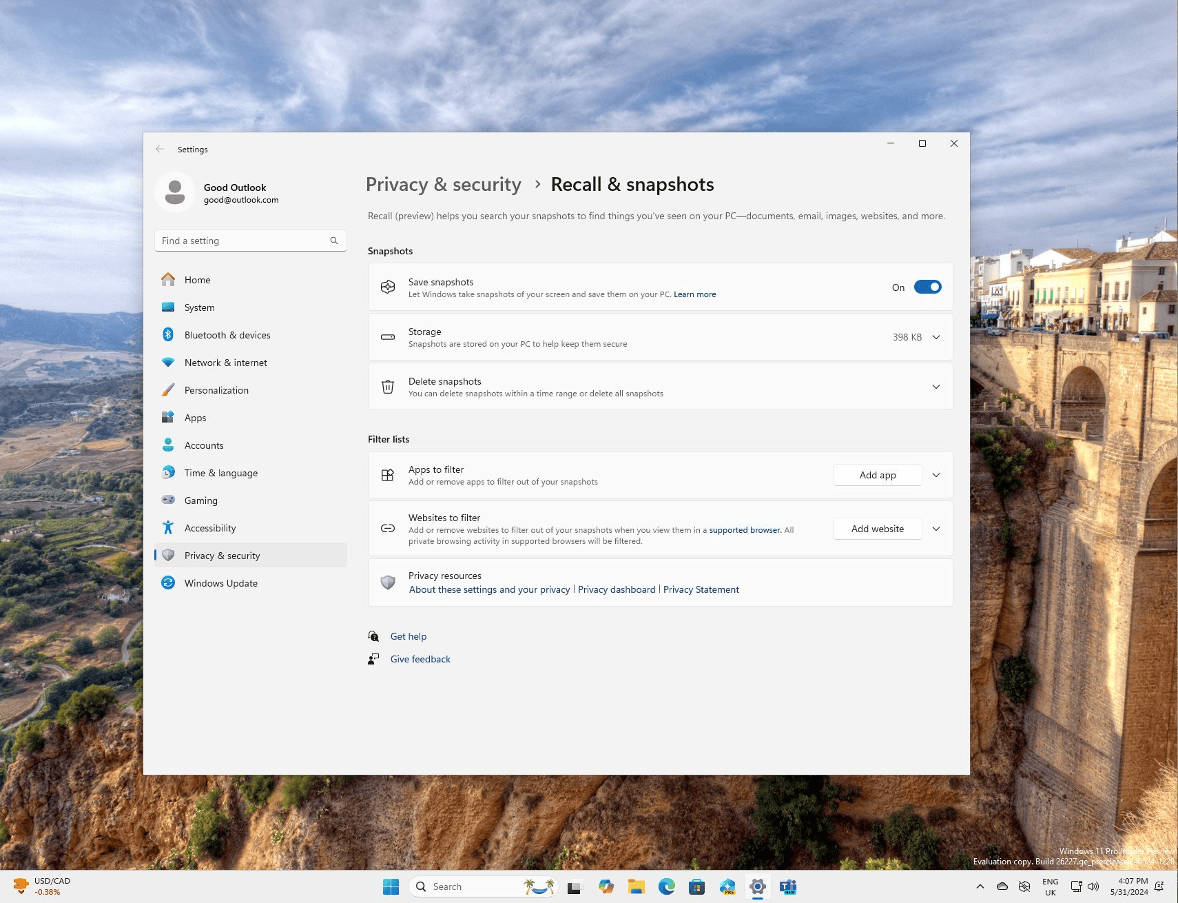 Cómo desactivar Copilot+ Recall en Intune